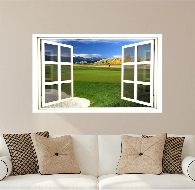 Window Scape Golf Course 1 3D Window Wall Decal Graphic - Etsy