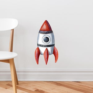 Watercolor Space Shuttle Wall Decal Removable Peel and Stick Fabric ...