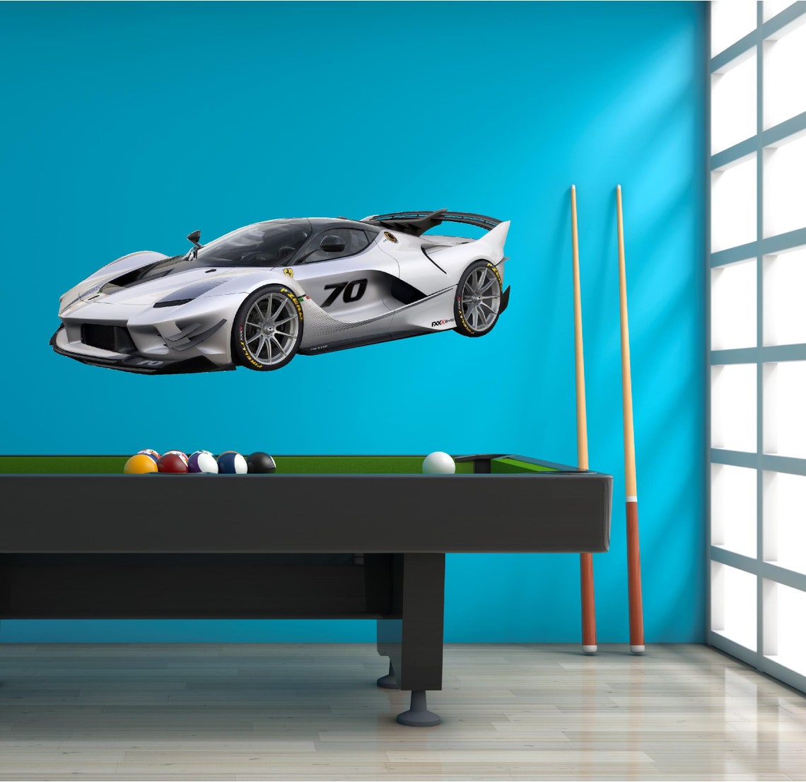 Ferrari FXXK Evo Wall Decal Sticker Sports Car P Zero Racing - Etsy
