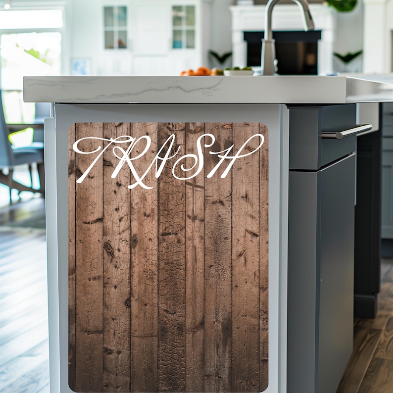 Trash Can Removable Vinyl Decal Sticker Splash/anti Scuff Guard Wall ...