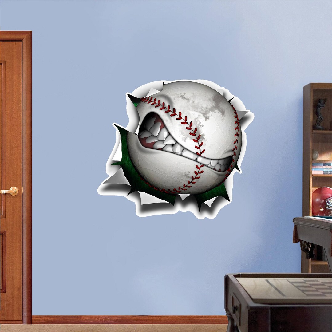 Baseball Wall Decal, Sports Wall Decal for Boys Girls, MLB Little ...
