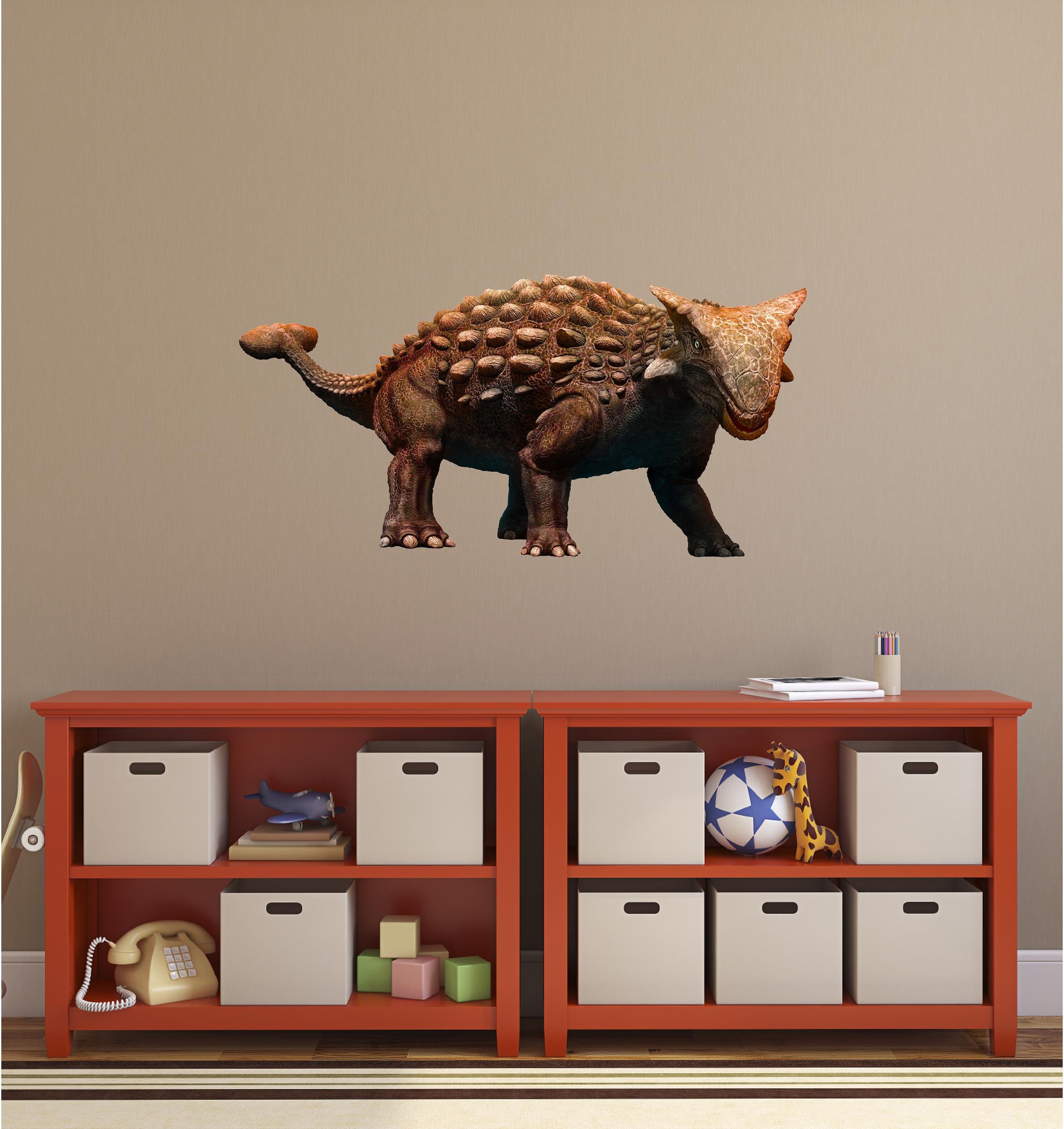 Ankylosaurus Dinosaur Wall Decal Sticker Dino Jurassic Man Cave Mural ...
