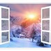 Window Scape Winter Morning Wall Decal Graphic Sticker Snow - Etsy