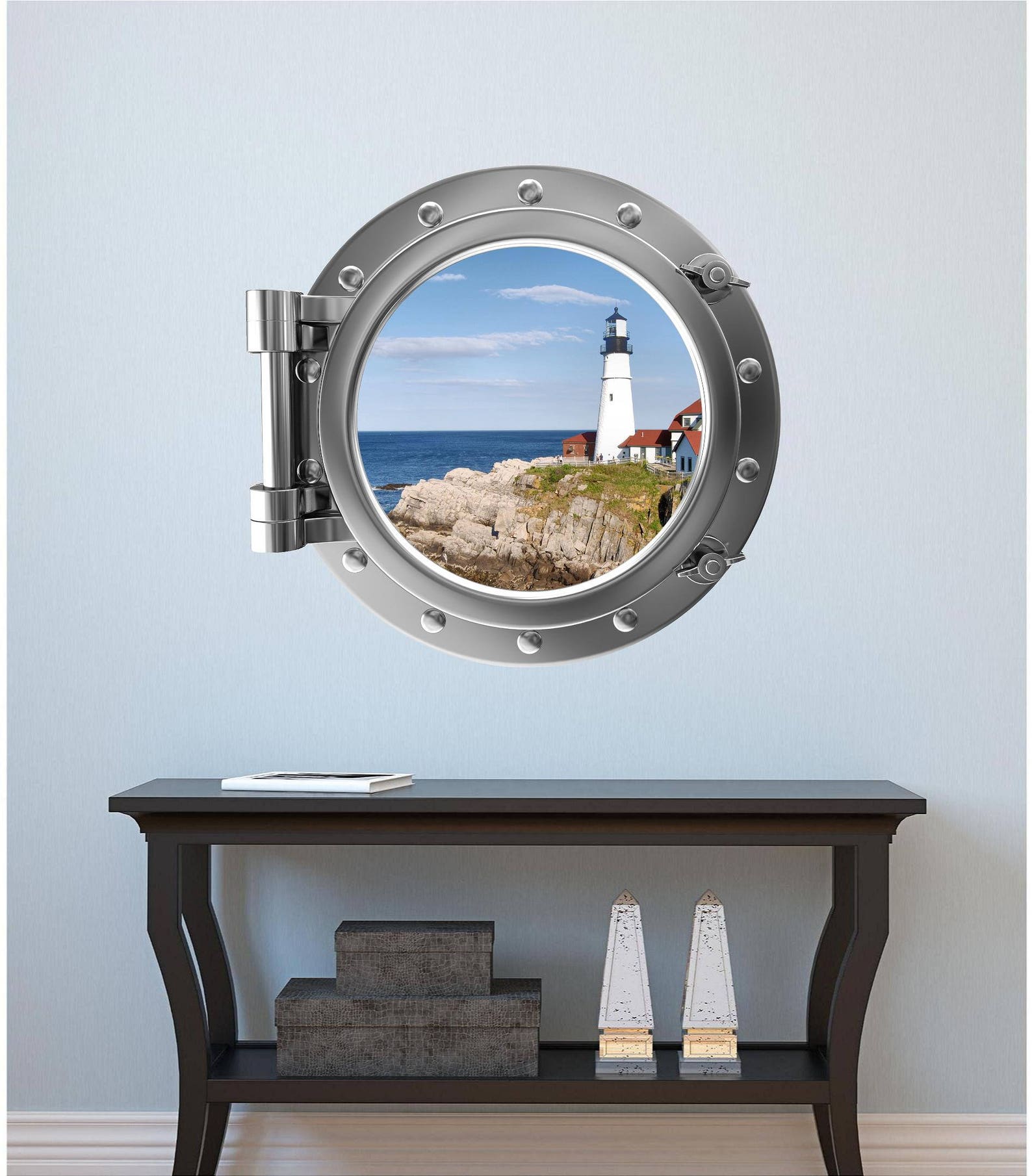 Lighthouse 2 Porthole Window Wall Decal Vinyl Sticker 3D | Etsy