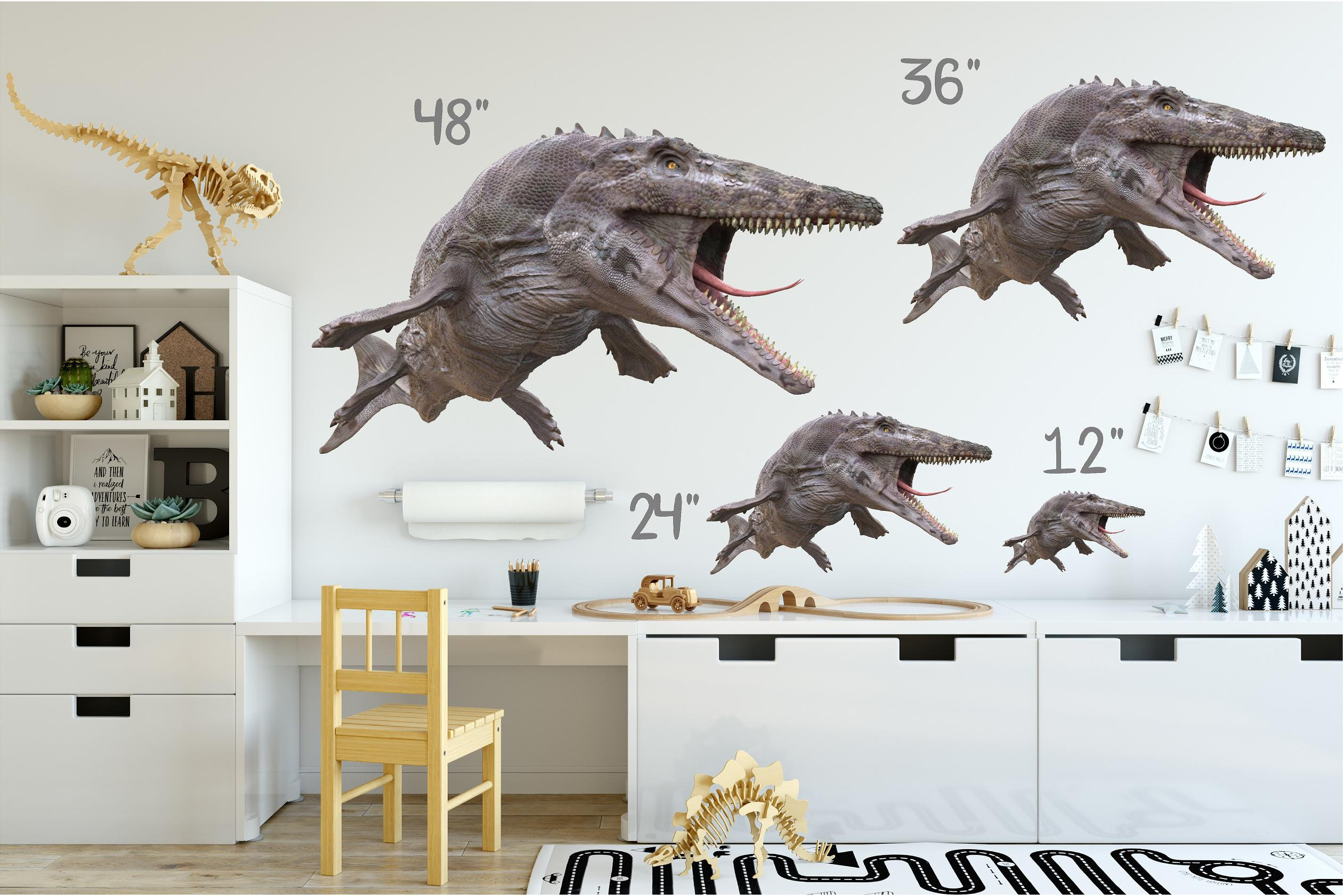 Mosasaurus 3D Dinosaur Wall Decal Sticker Jurassic Marine | Etsy