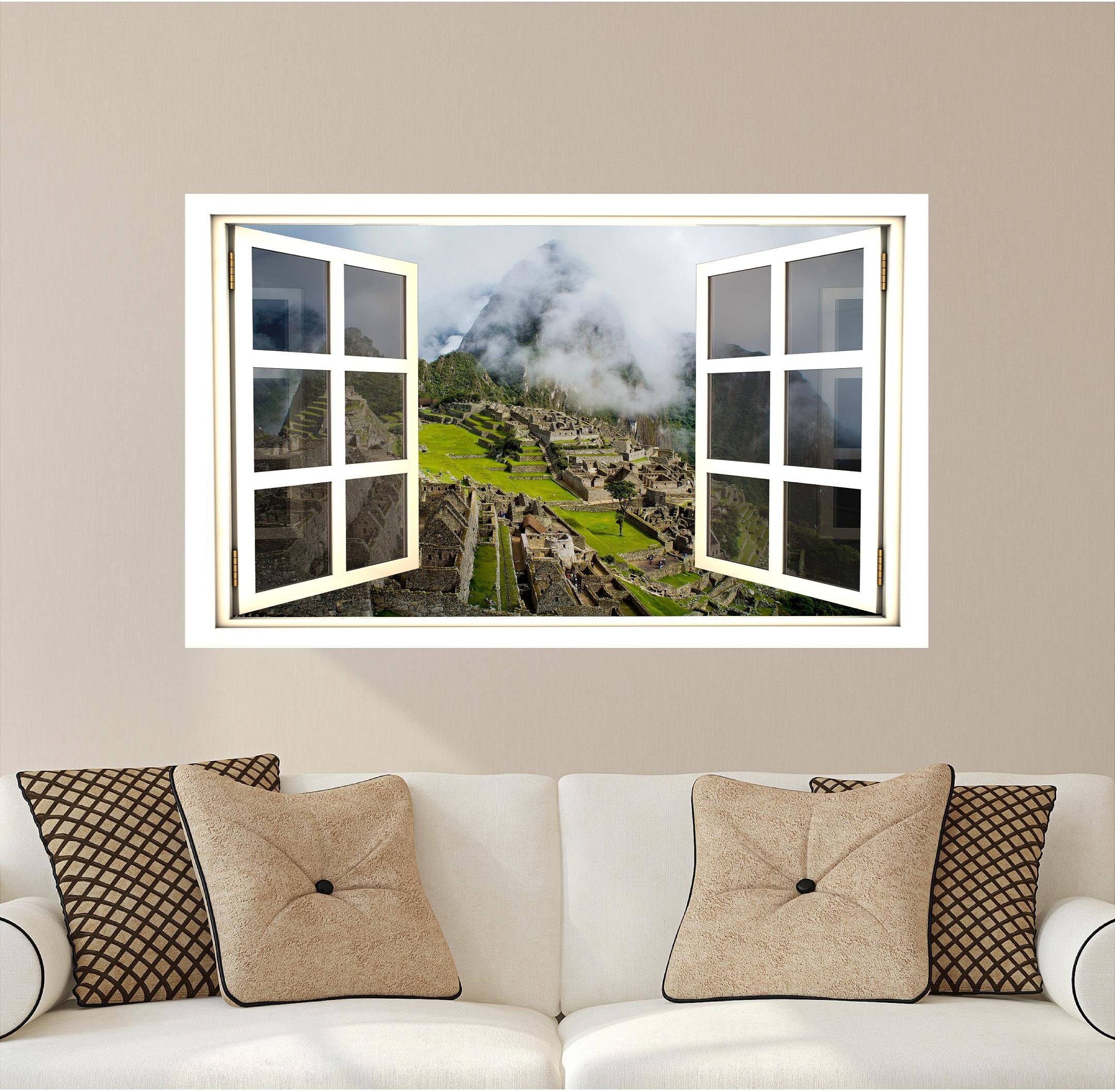 Window Scape Machu Picchu 3D Window Wall Decal Sticker Mural | Etsy