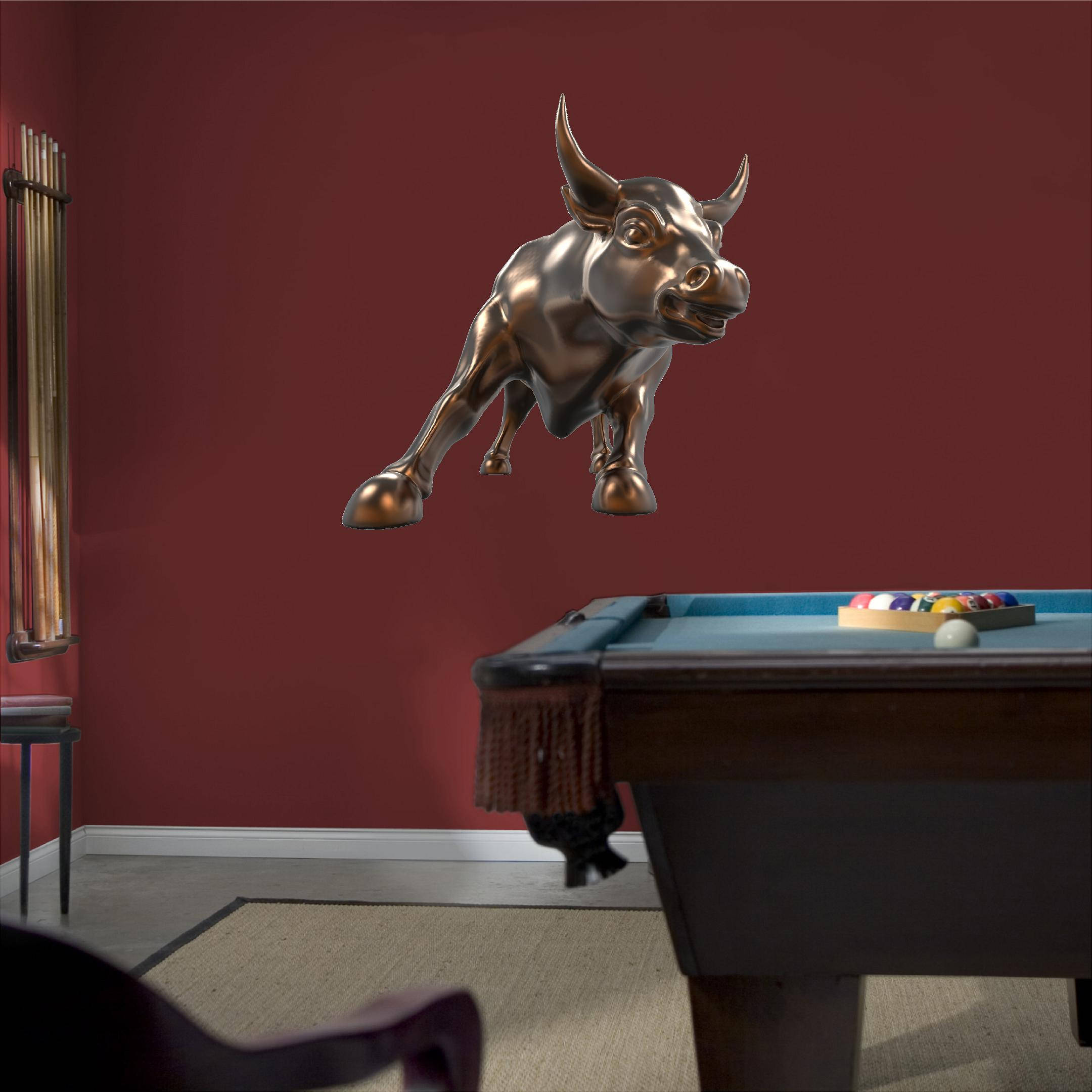 Wall Street Bull Wall Decal Bull Wall Decal Vinyl Sticker - Etsy