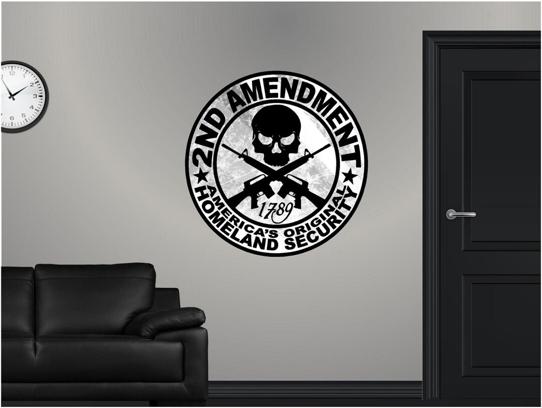 Second Amendment Wall Graphic 2nd Black/white Sticker Continental ...