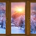Window Scape Winter Morning Wall Decal Graphic Sticker Snow - Etsy
