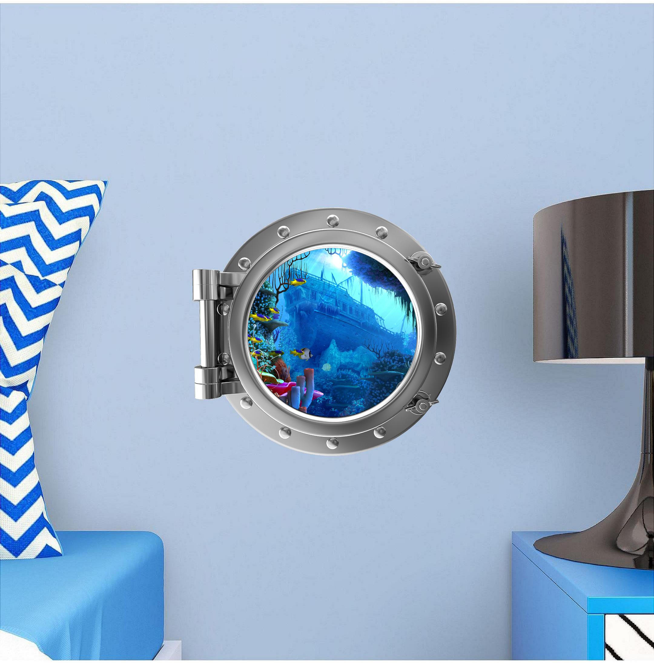 Sunken Ship Porthole Wall Decal: Under the Sea Nursery Decor - Etsy