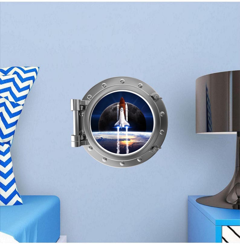 Port Scape Space Shuttle Launch #2 Porthole Window Wall Sticker Vinyl ...