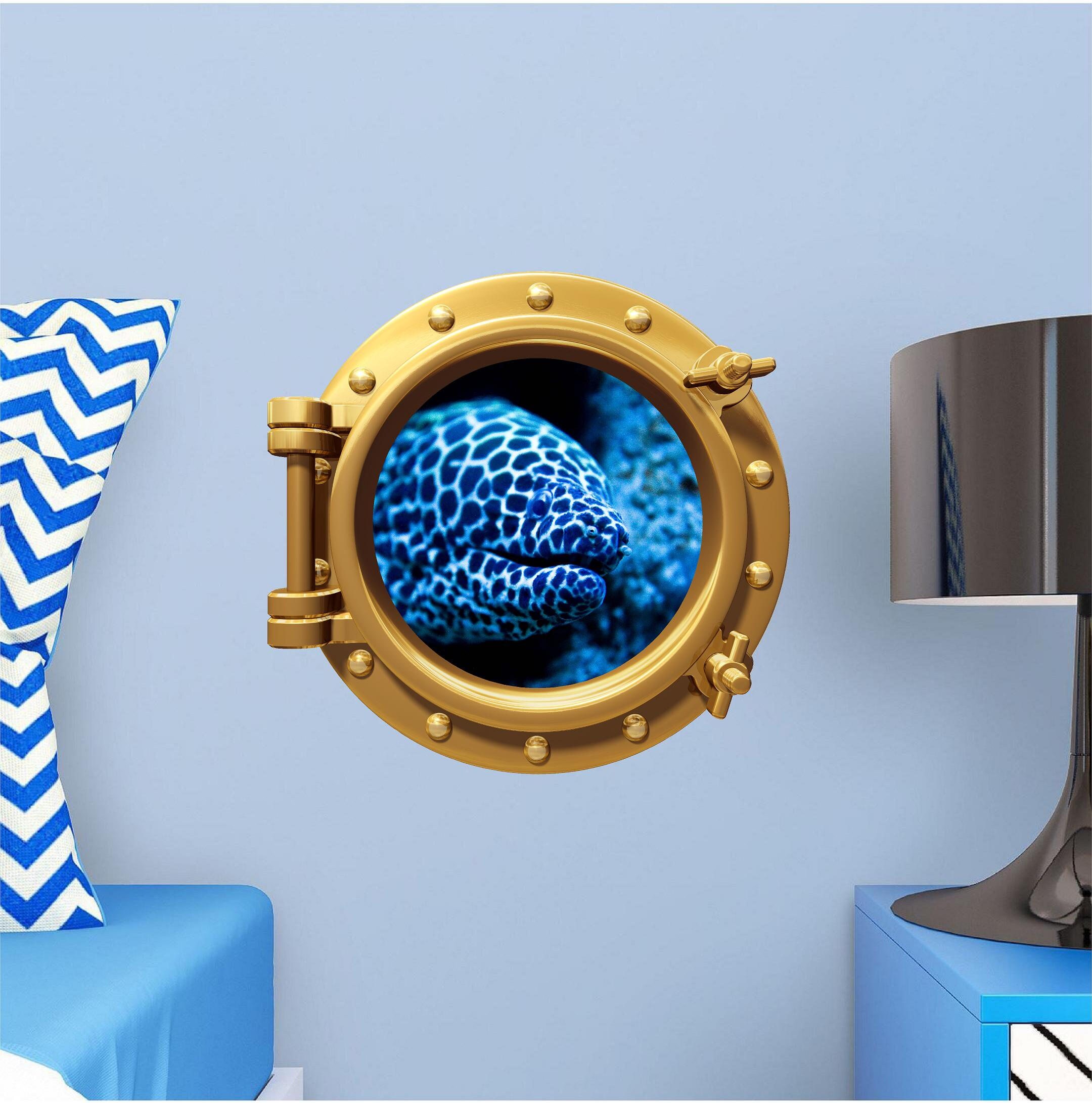 Port Scape Electric Eel #1 Porthole Wall Sticker Graphic Decal Instant ...
