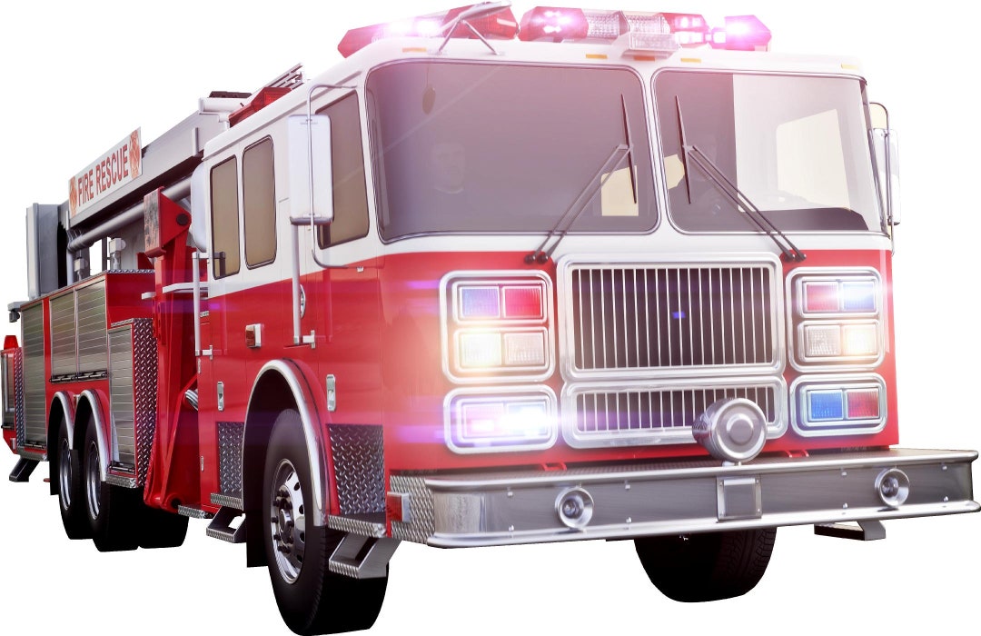 Fire Truck Fire Engine Wall Decal Removable Fabric Vinyl Rescue Vehicle ...