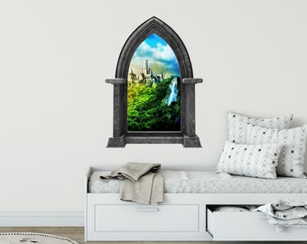 Castle Window Decal | Etsy