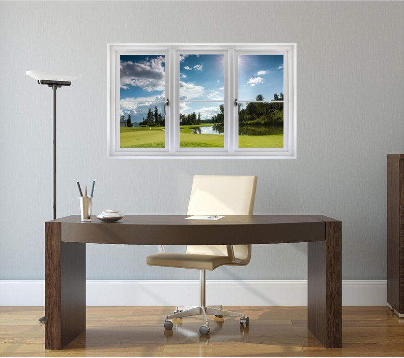 Window Scape Golf Course #3 Wall Decal Graphic Sticker Mural Kids Game ...