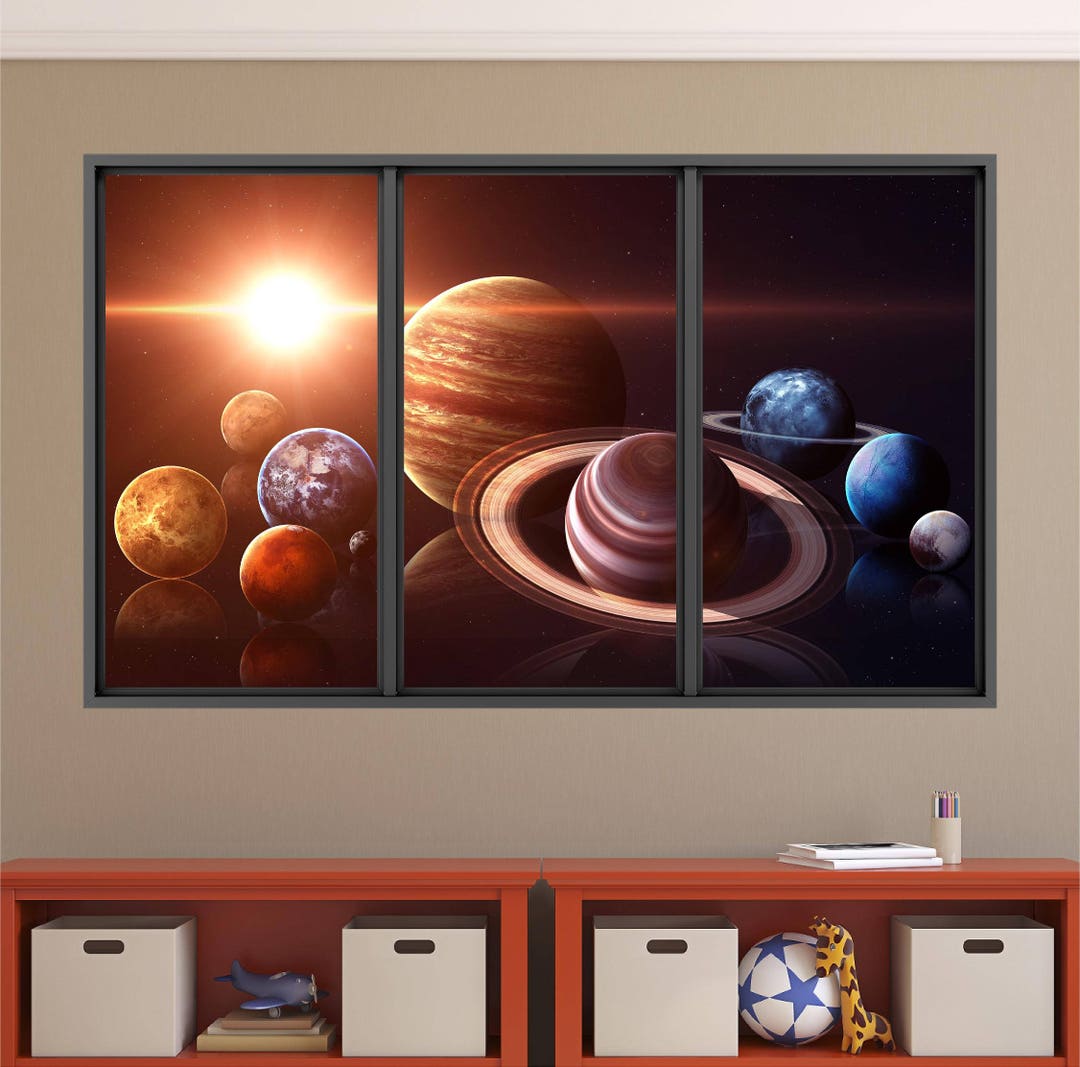 Window Wall Decal Planets of the Solar System Space X Sci-fi NASA ...