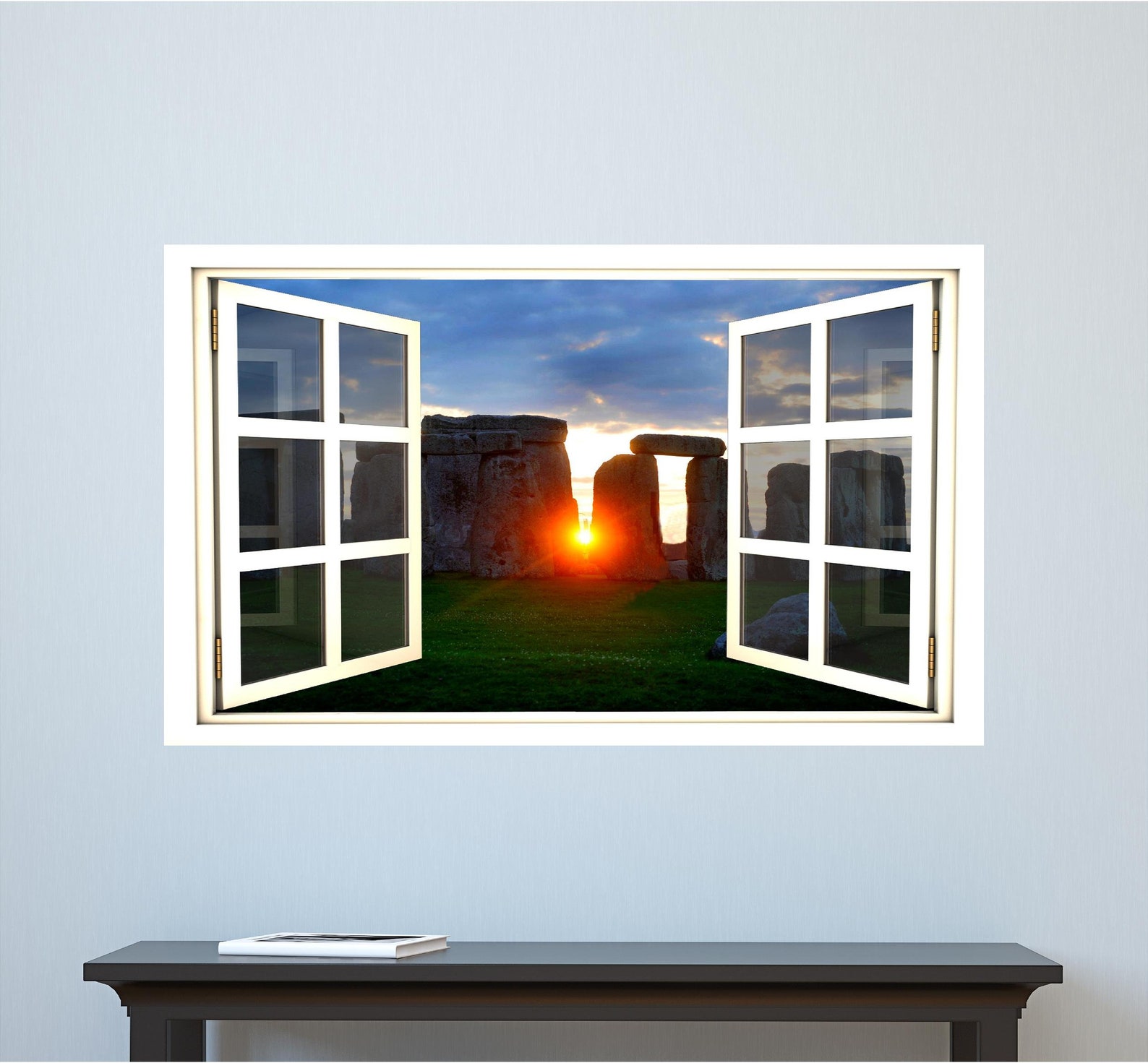 Window Scape Stonehenge Sunset 3D Window Wall Decal Sticker - Etsy