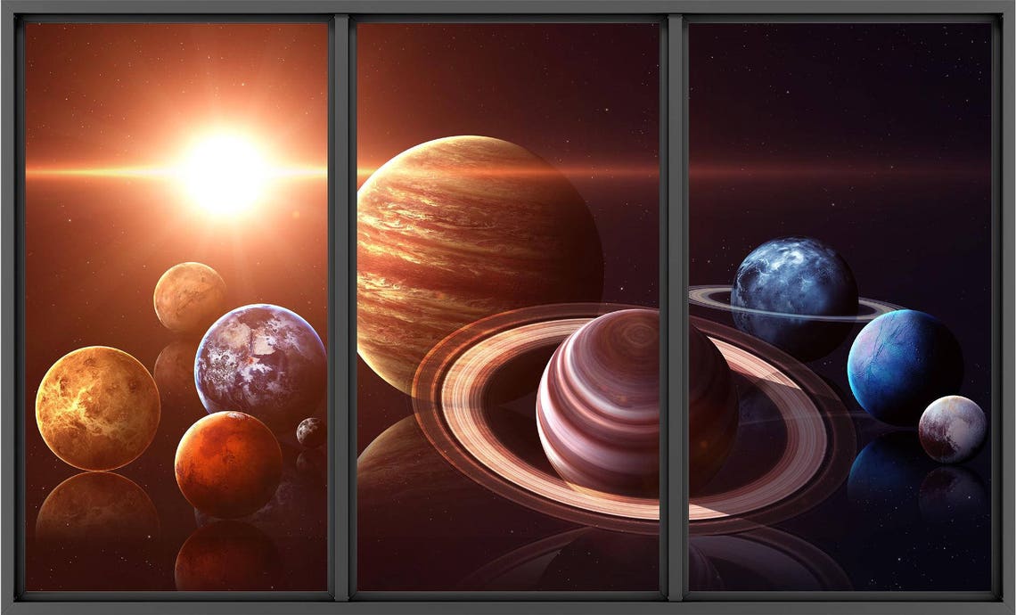 Window Wall Decal Planets of the Solar System Space X Sci-fi - Etsy