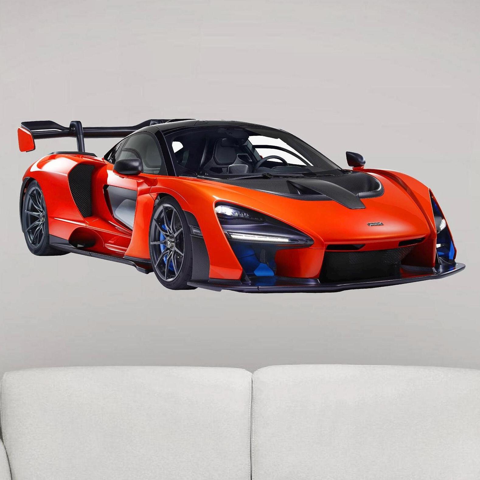 Mclaren Senna Hyper Car Wall Decal, Removable Vinyl Wall Sticker, Super ...