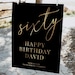 MACI Gold Foil 60th Birthday Welcome Sign, Simple 60th Black and Gold ...