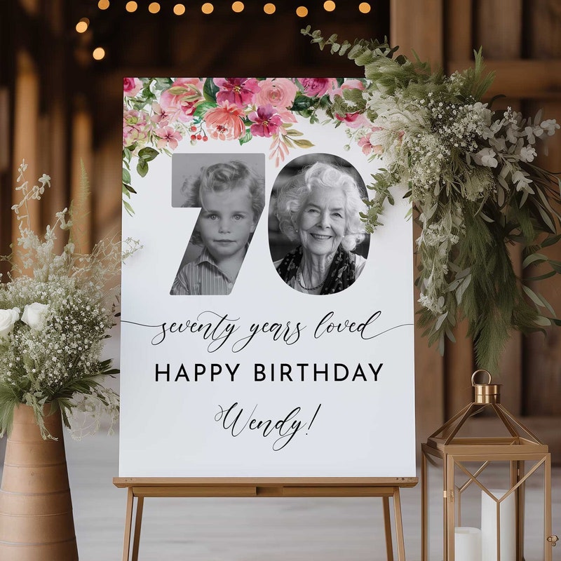 70 Years Welcome Sign - Etsy