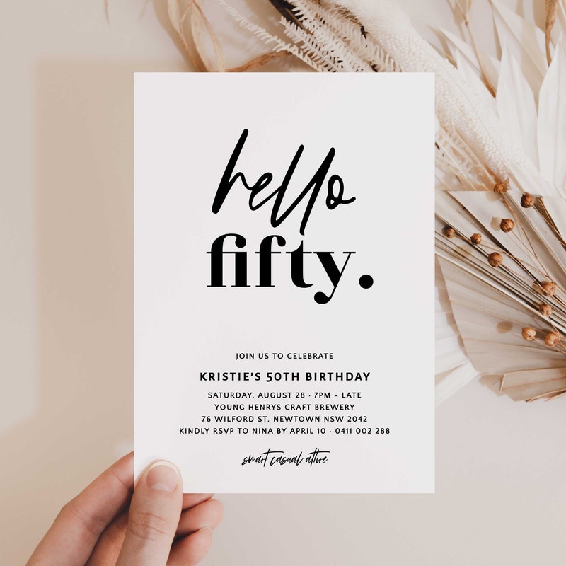Hello 50 - Etsy