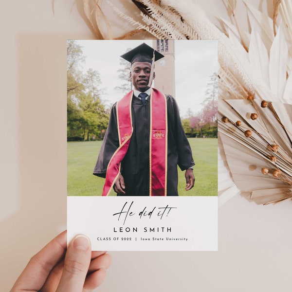 Graduation Invitation 2022 Male - Etsy