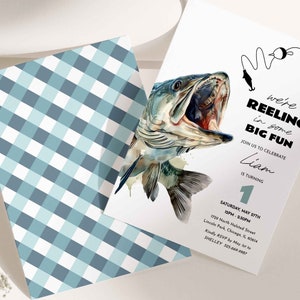 Bass Fishing Birthday Invitation, Fish Birthday Invitation, Bass ...