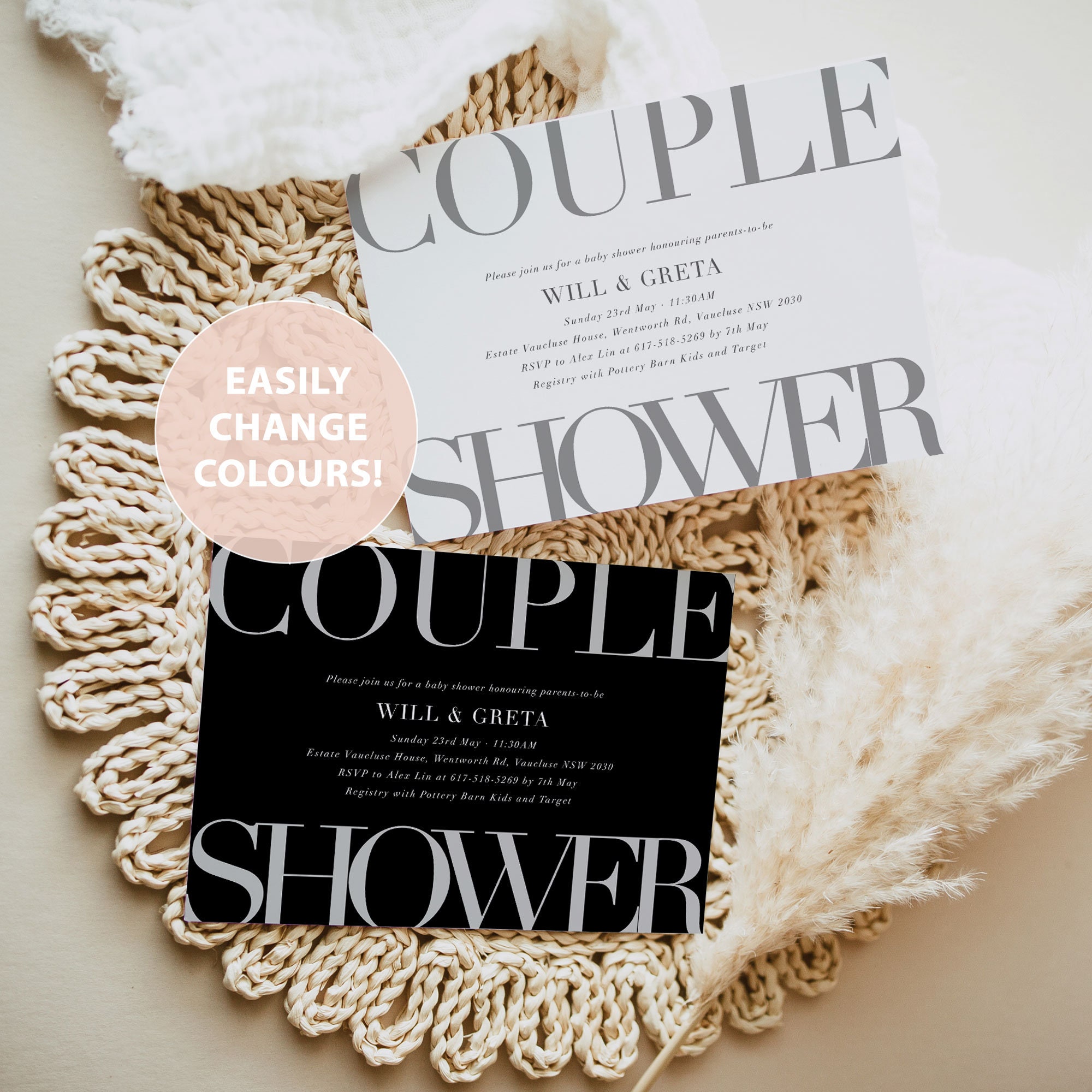 Couples Baby Shower Invitation Couple Shower Invitation - Etsy Australia