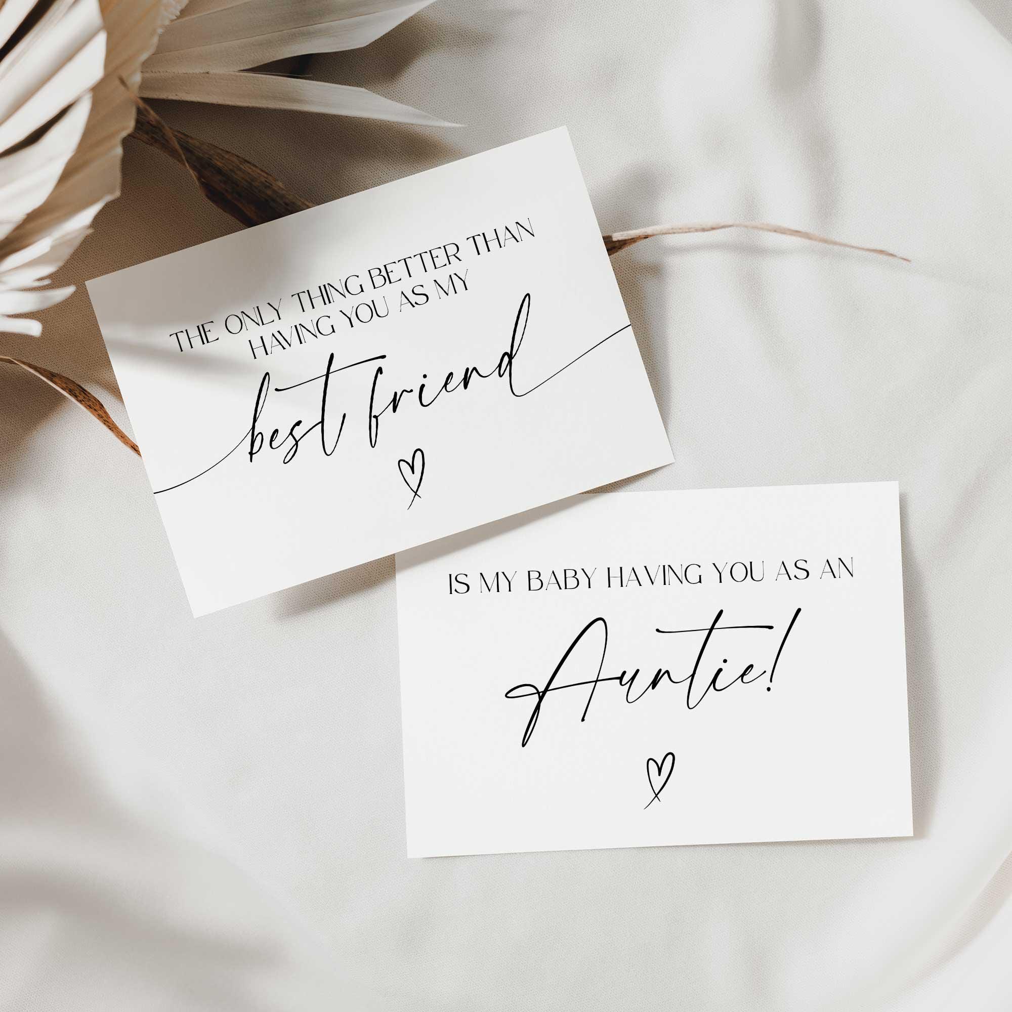 Baby Announcement for Bestie, Pregnancy Announcement Card for Best ...