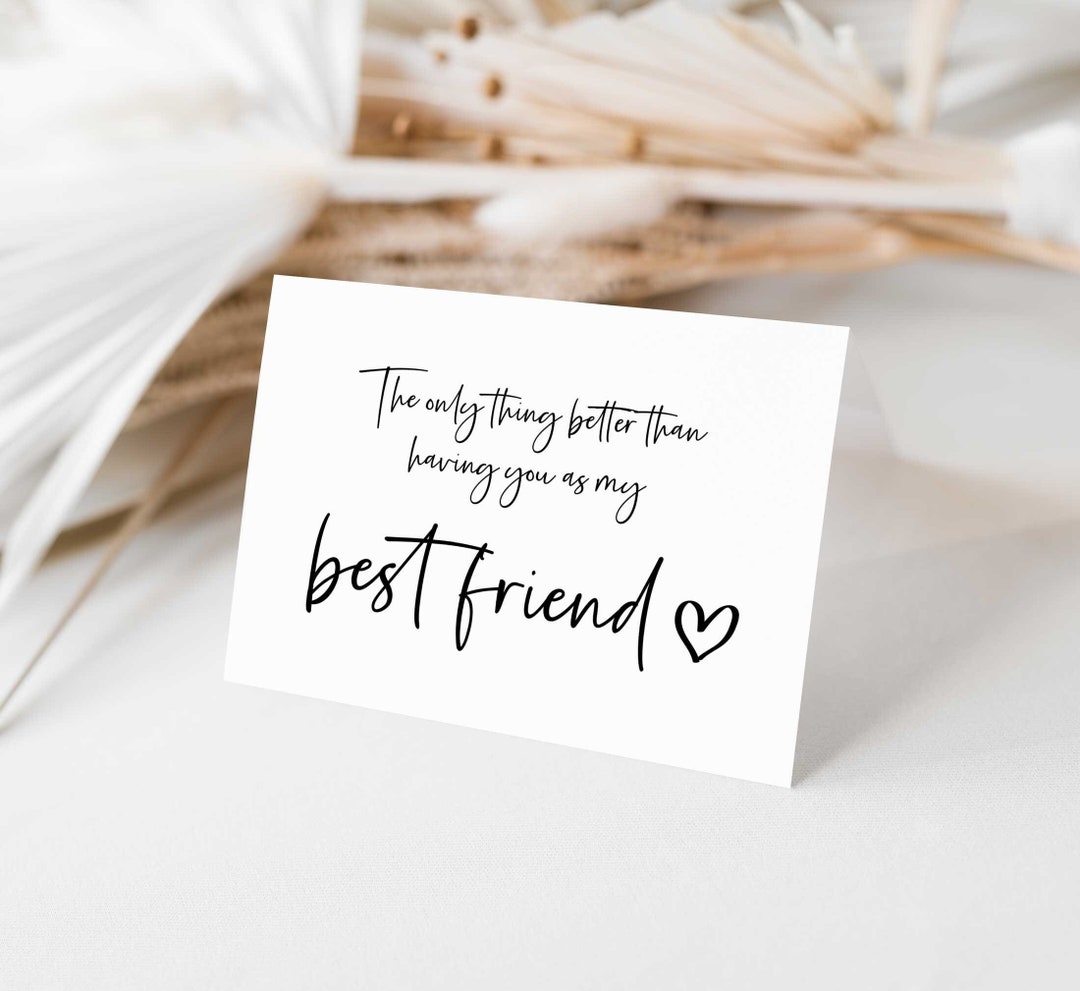 Baby Announcement for Bestie, Pregnancy Announcement Card for Best ...