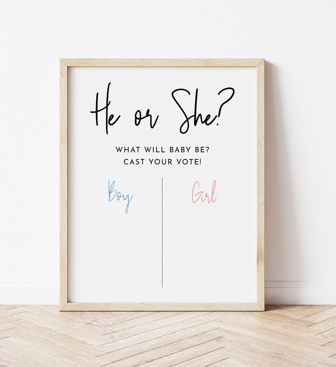 He or She Sign INSTANT DOWNLOAD Poster, He or She Baby Shower Printable ...
