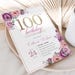 100th Birthday Invitation With Photo, 100 Years Loved Birthday ...