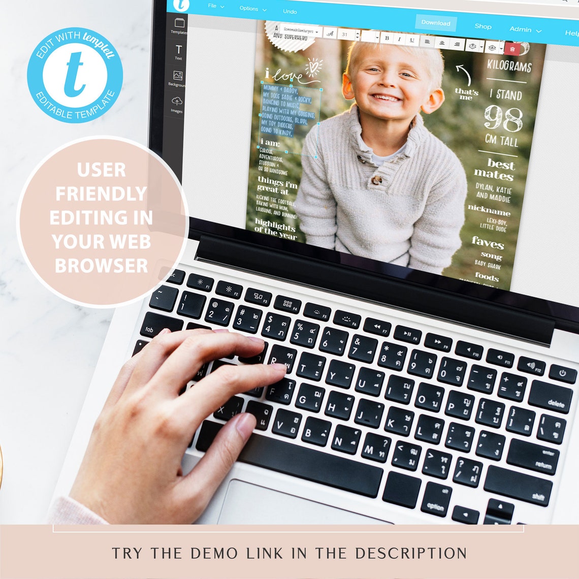 Custom Birthday Board EDITABLE TEMPLATE 3rd Birthday Poster - Etsy ...