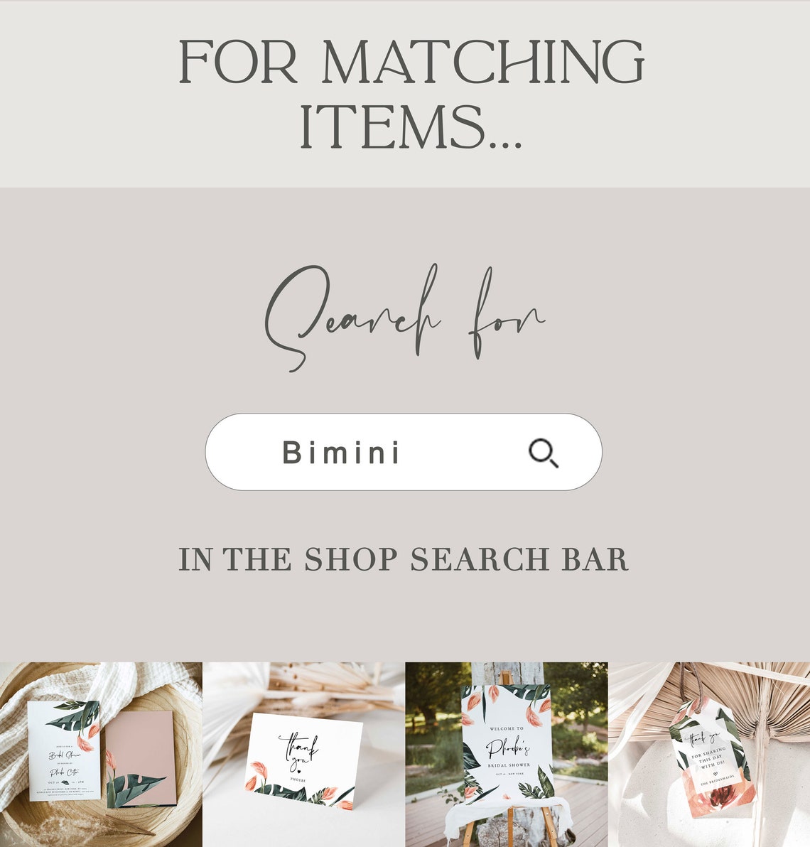 BIMINI Tropical Bridal Shower Welcome Sign Template Beach - Etsy