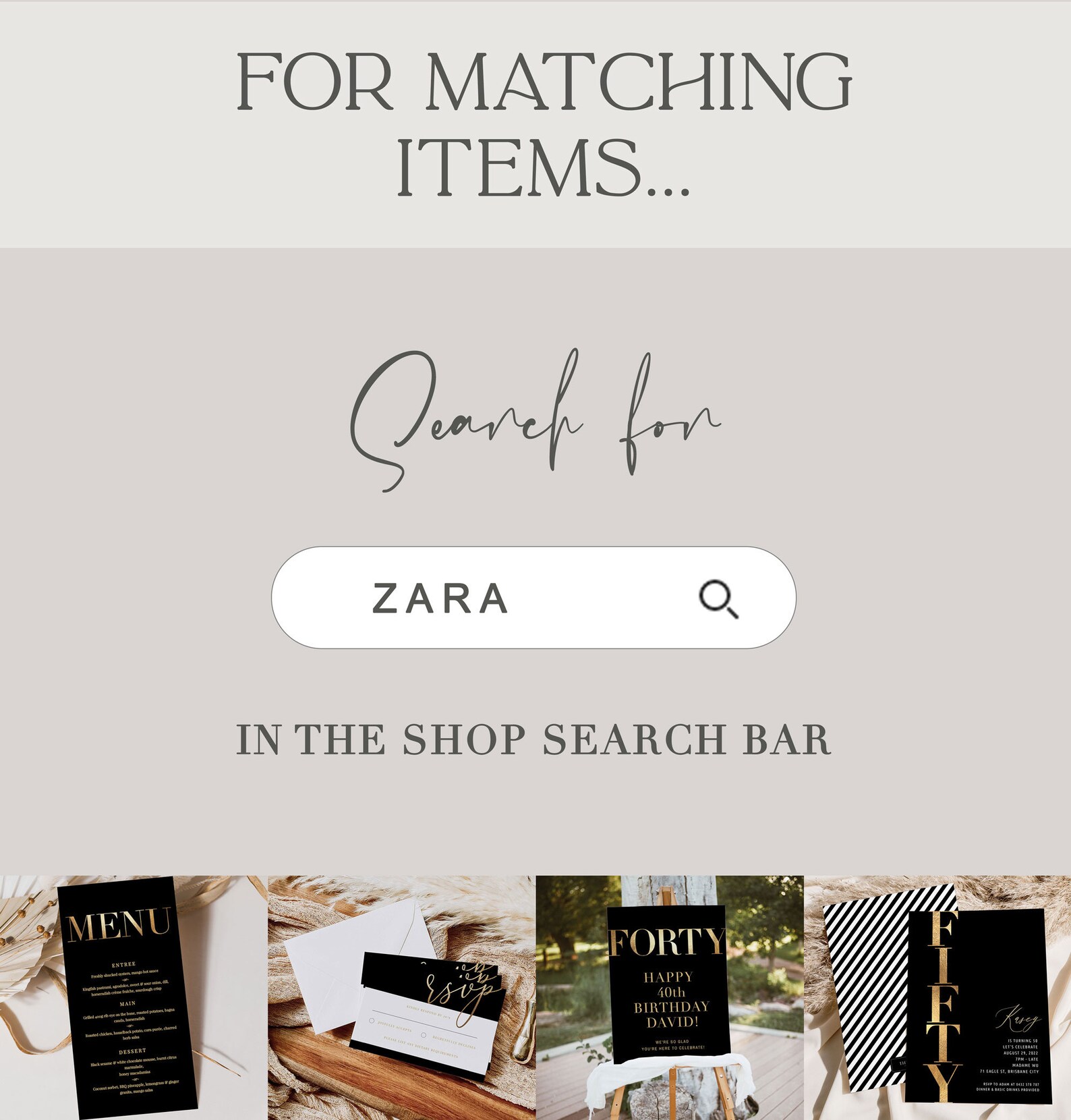 ZARA Printable Thank You Card INSTANT DOWNLOAD, Black and Gold Thank ...