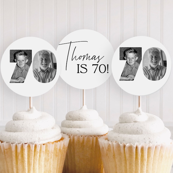 70th Birthday Cake Topper - Etsy UK