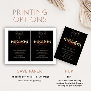 Hibachi Dinner Party Invitation, Black and Gold Hibachi Birthday ...