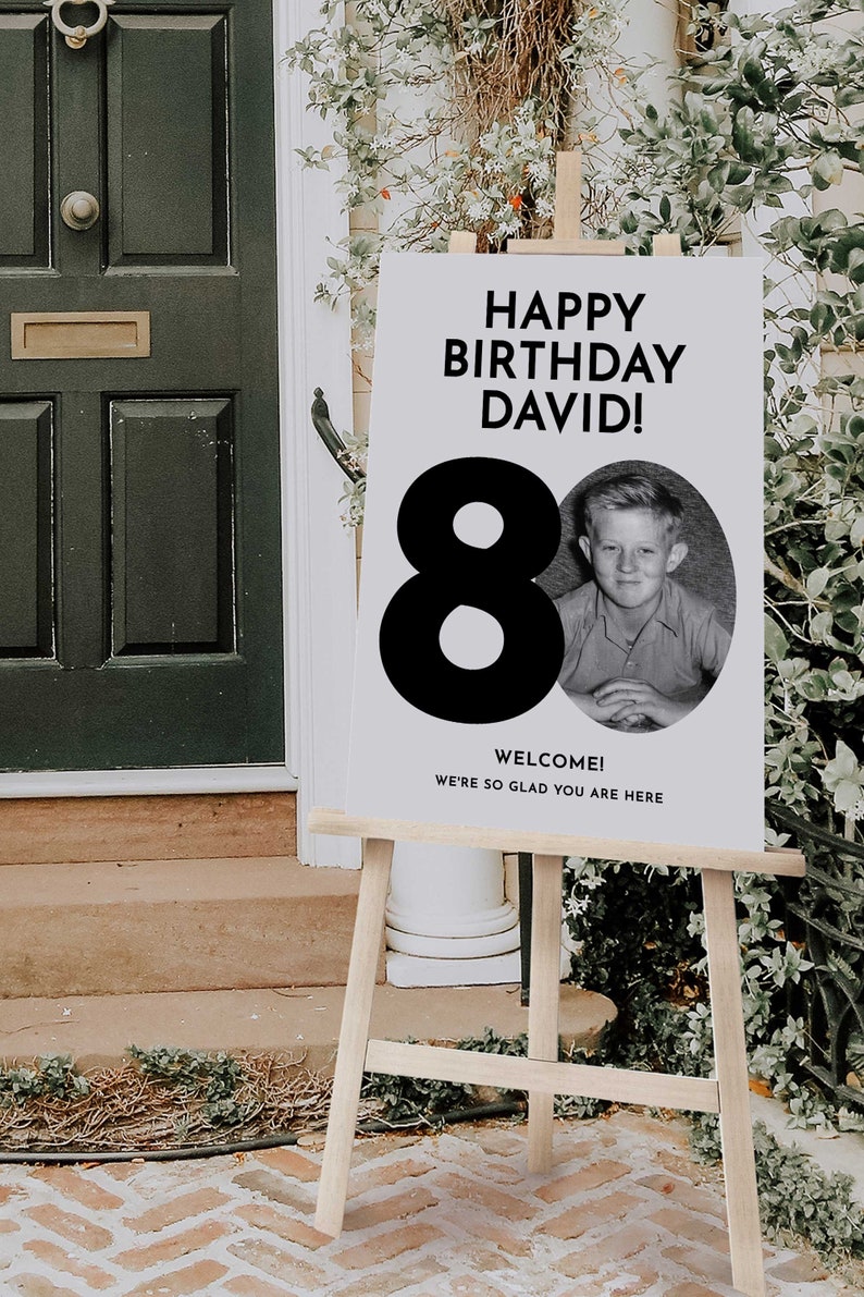 80th Birthday Welcome Sign Look Who's 80 80th Birthday - Etsy