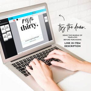 Minimalist HELLO THIRTY 30th Birthday Party Welcome Sign, Hello 30 ...