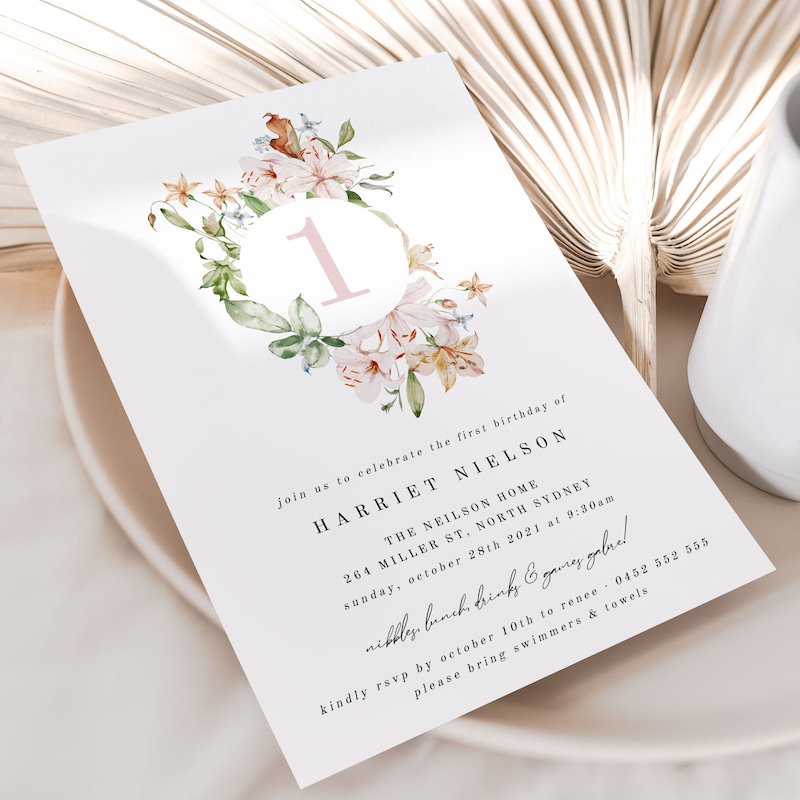 Floral 1st Birthday - Etsy