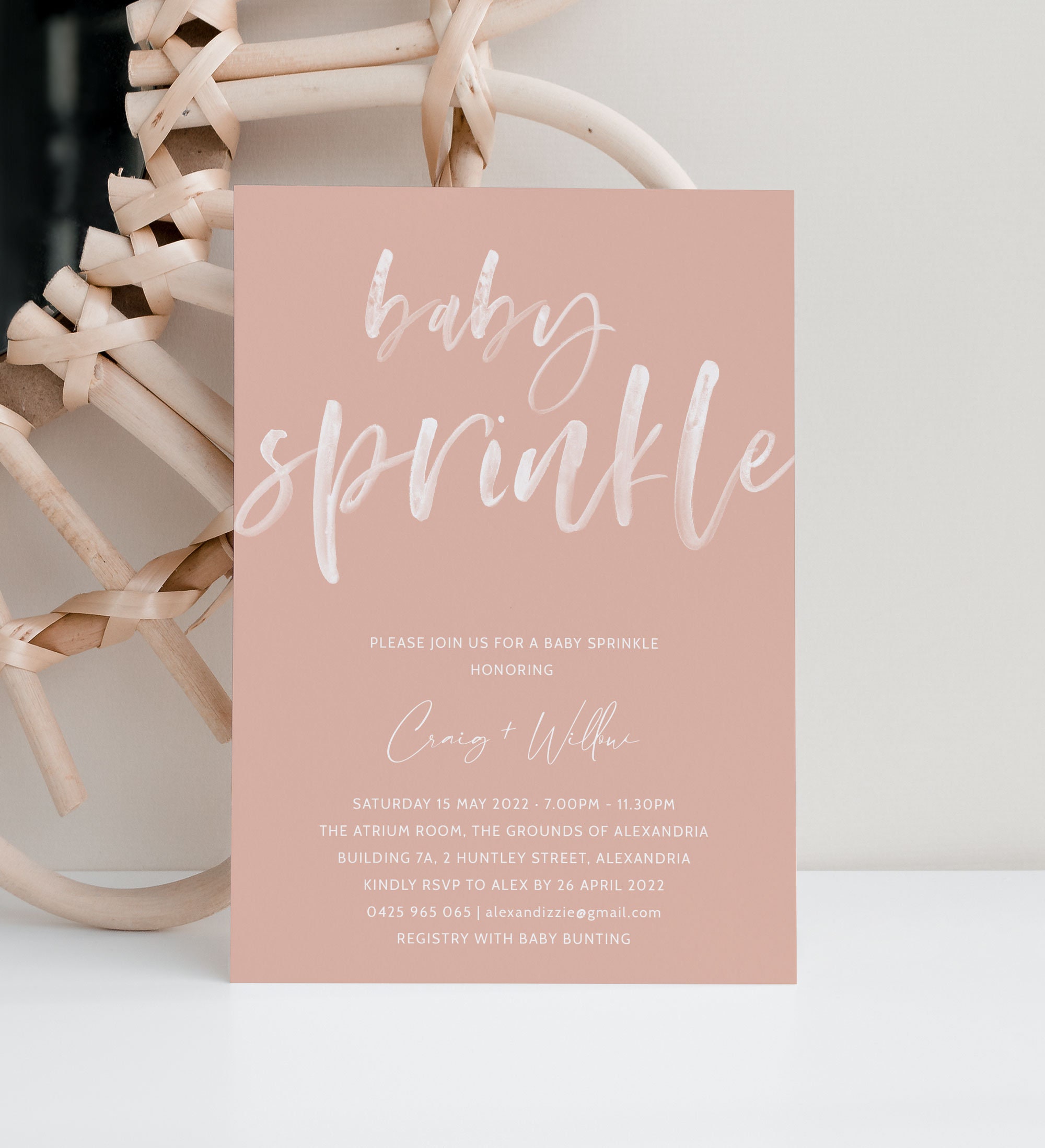 MILA Modern Elegant Baby Sprinkle Invite INSTANT DOWNLOAD - Etsy