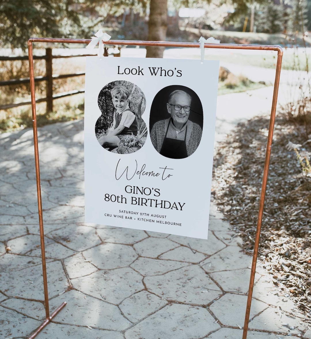 80th Birthday Welcome Sign, 80th Welcome Sign With Photo, Look Who's 80 ...