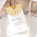 Sun Birthday Thank You Tag, First Trip Around the Sun Favor Tag, Favour ...