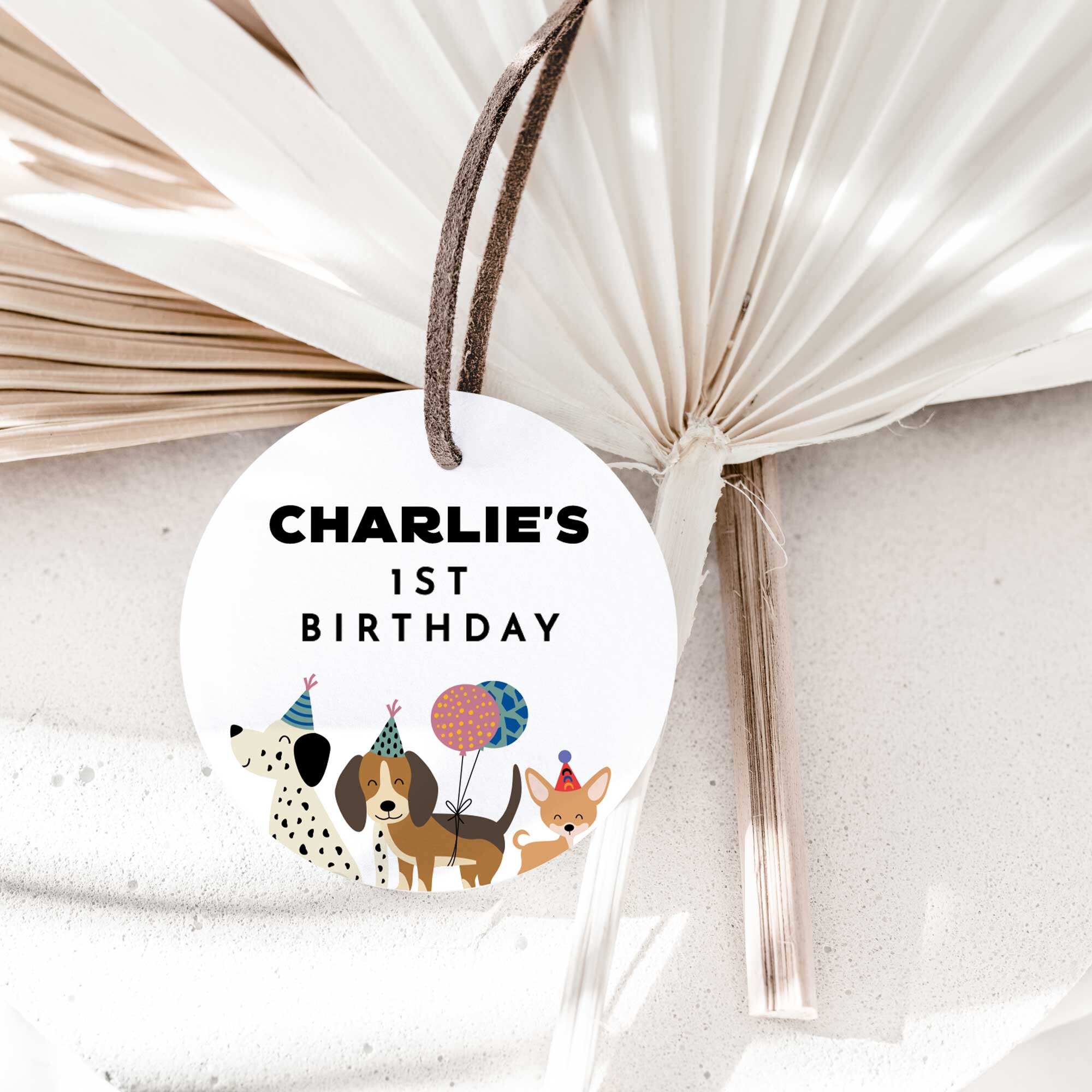 Editable Dog Birthday Cupcake Toppers Puppy Pawty Toppers - Etsy