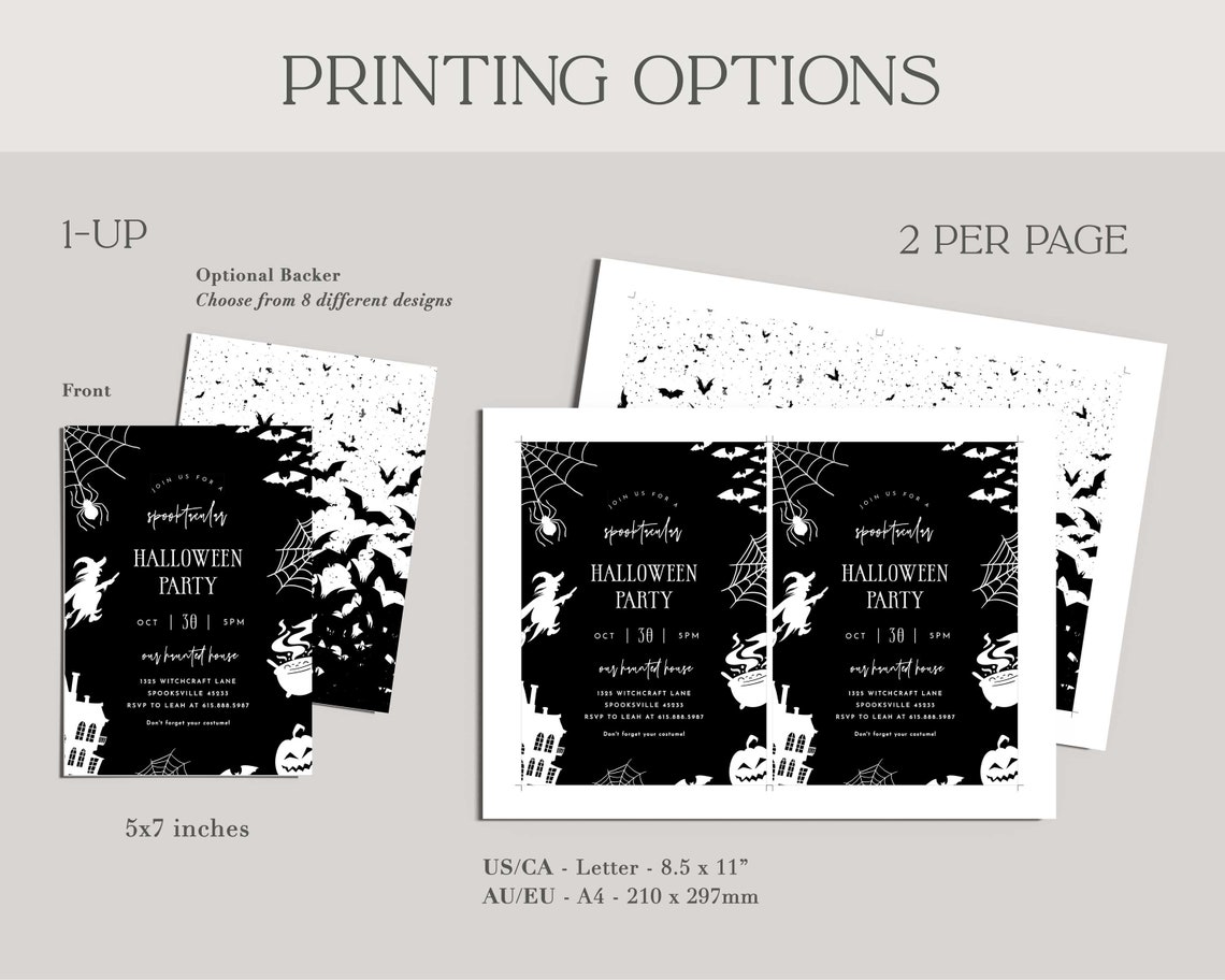 Editable Halloween Party Invitation Halloween Party Invite - Etsy