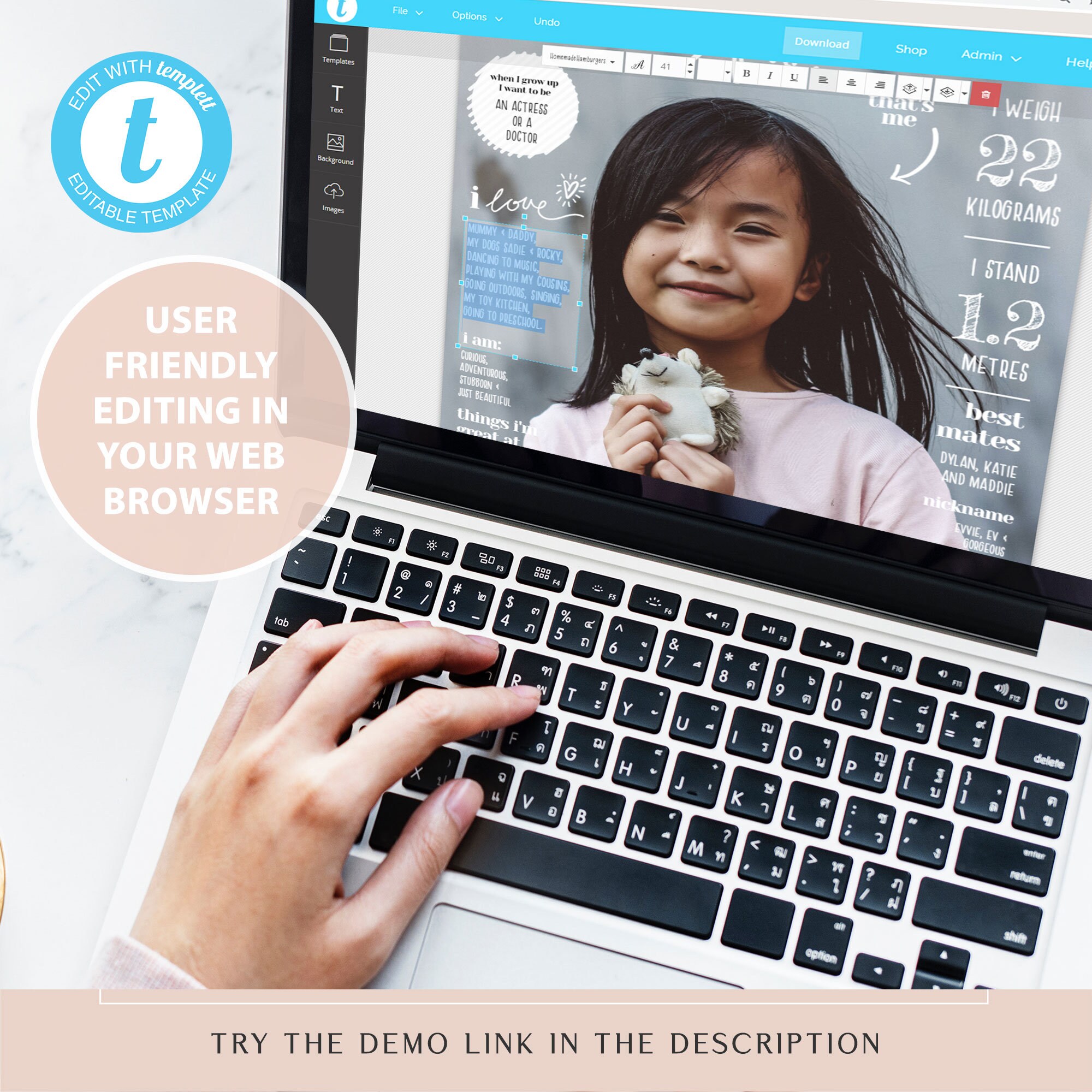 Custom Birthday Board EDITABLE TEMPLATE 4th Birthday Poster - Etsy ...