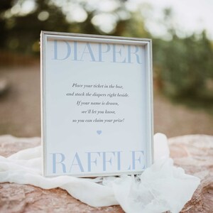 OH BABY Diaper Raffle Sign, Simple Baby Shower Diaper Raffle, Baby ...