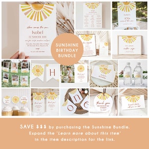 Sun First Year Birthday Photo Banner, 1st Birthday Photo Banner, 1st ...