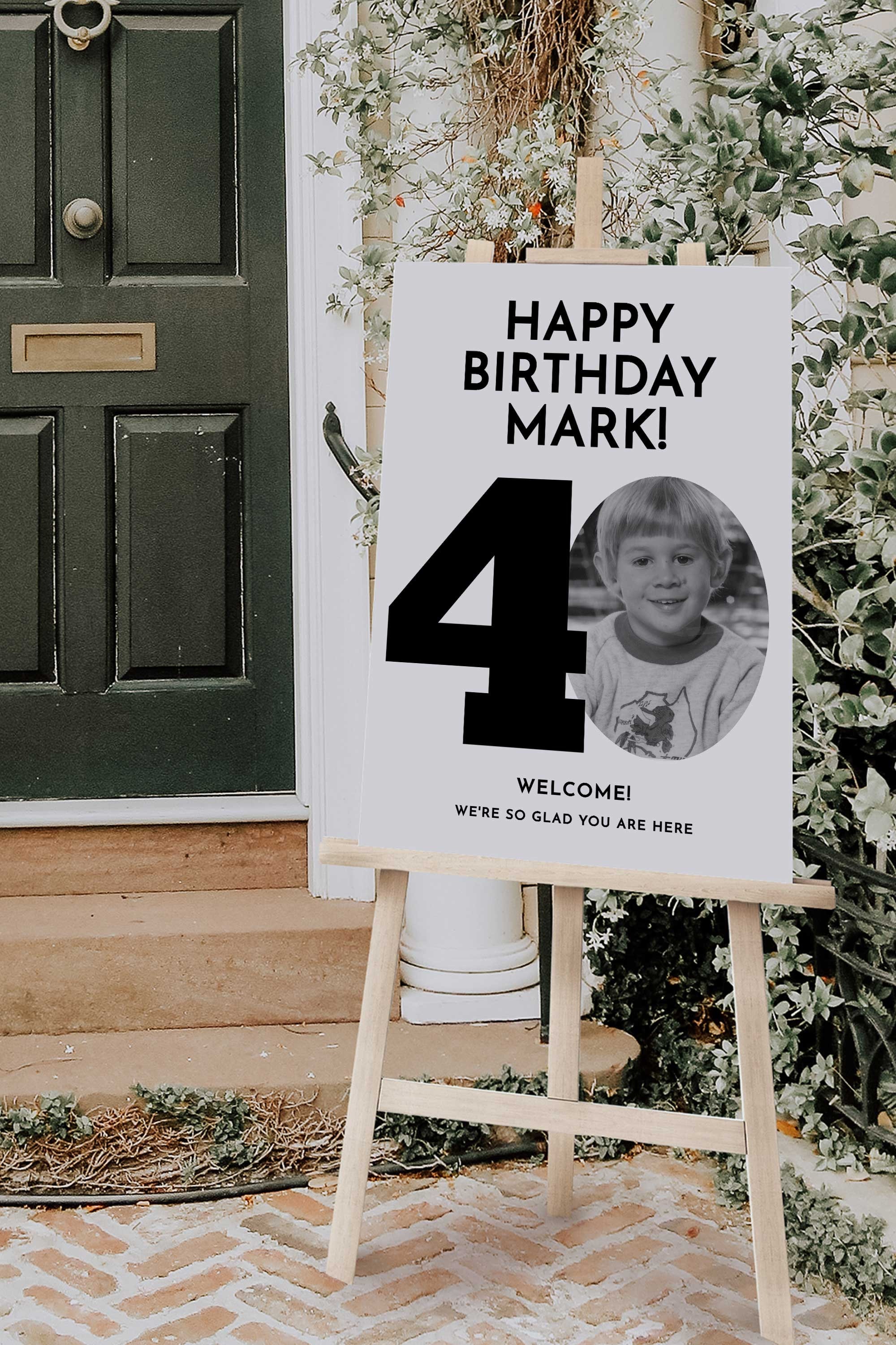 40th Birthday Welcome Sign Look Who's 40 40th Birthday - Etsy